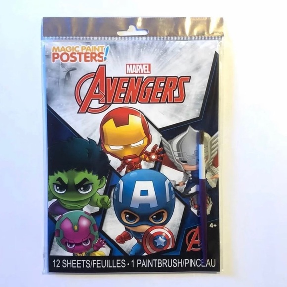 Marvel | Toys | Marvel Avengers 2 Magic Paint Posters Set | Poshmark